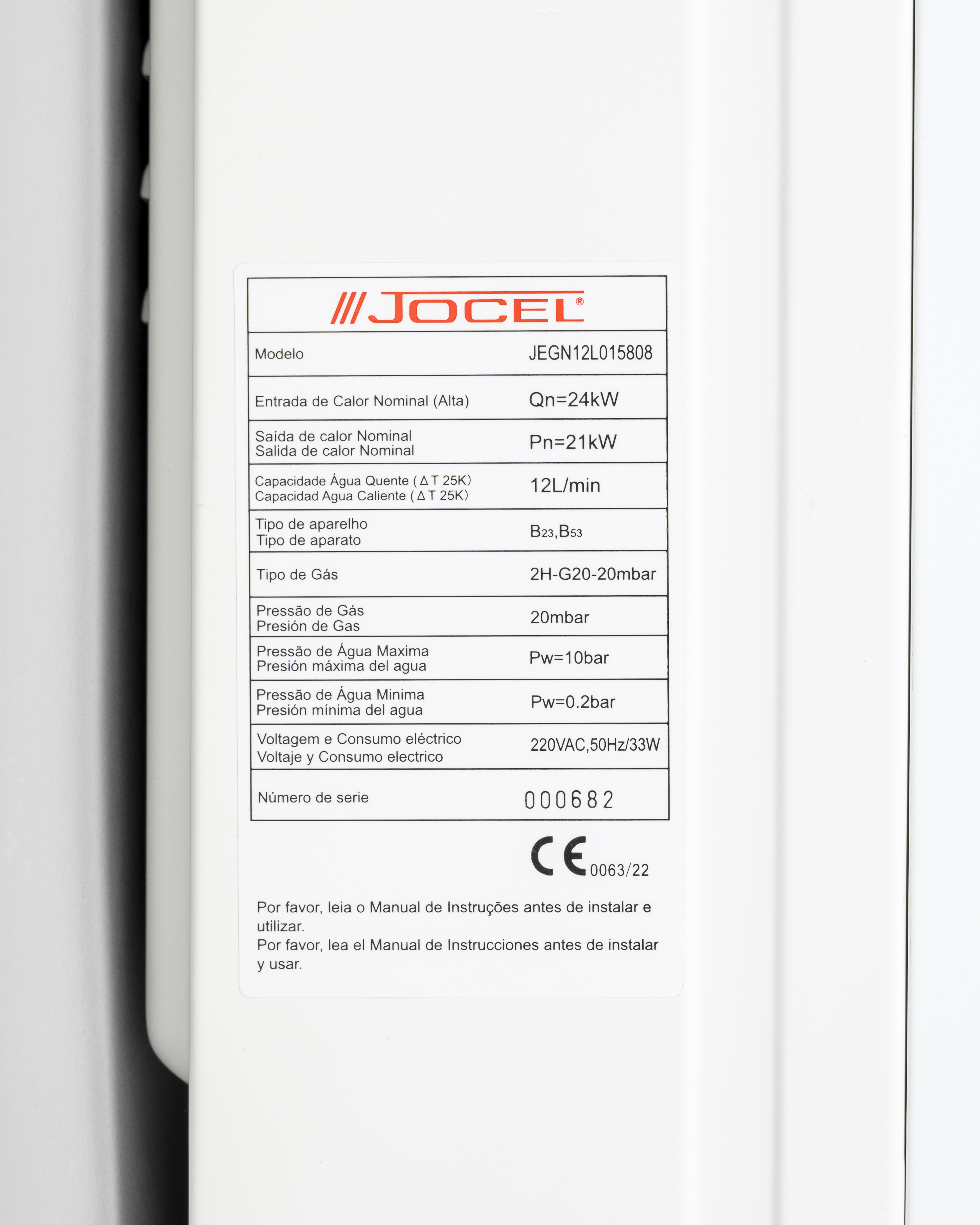 JOCEL JEGN12L015808: teste e opinião